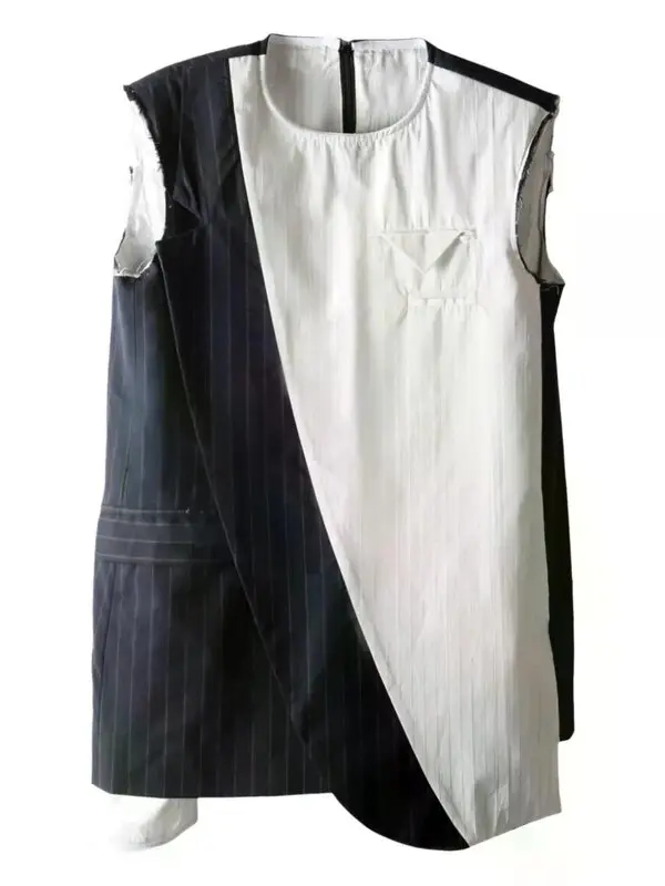 LATE FOR WORK Pinstriped Pocket Blouse