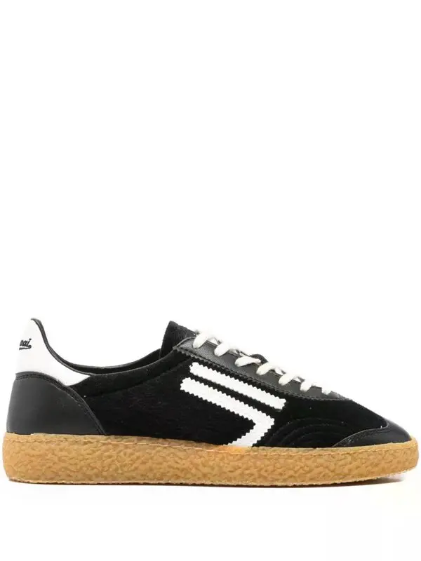 PURAAI Stripe-detail Low Top Sneakers - Black