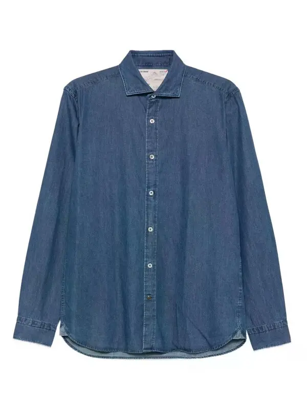 ALLEY DOCKS 963 Long-sleeve Denim Shirt - Blue