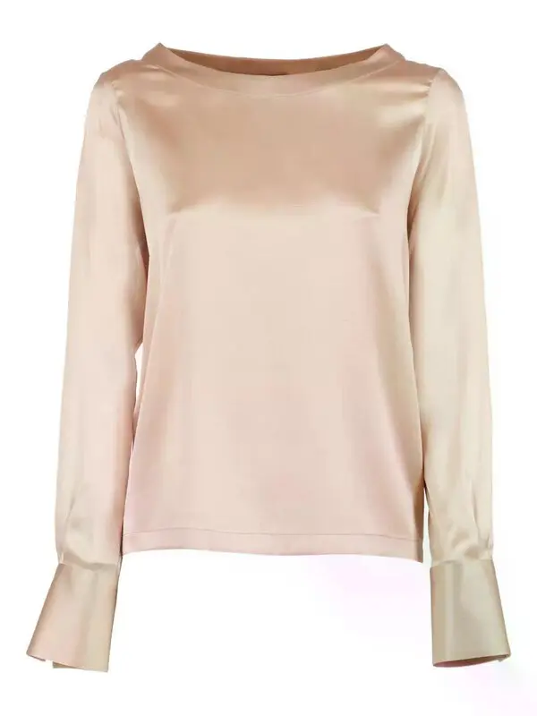 MAZZARELLI Angie Satin Blouse - Neutrals
