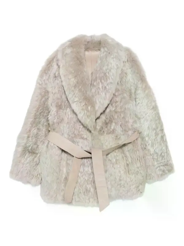 MANZONI 24 Leather Belt Fur Coat