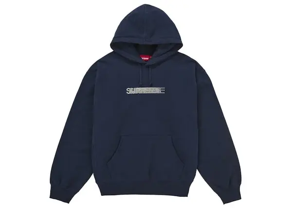 Supreme Motion Logo Hooded Sweatshirt - Navy Blue