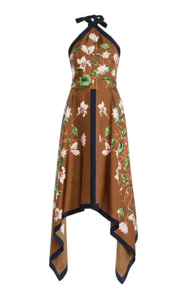 knee length dresses for ladies Oscar Midi Dress Green main image 0