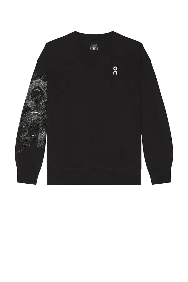 On Club Crew Graphic In Black