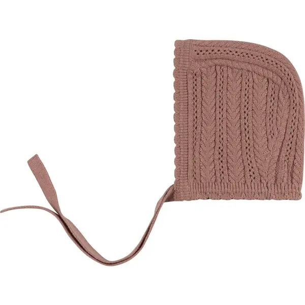 ELY'S & CO. Cable Pointelle Bonnet - Mauve