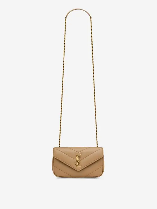 Saint Laurent Loulou Mini Bag - Beige