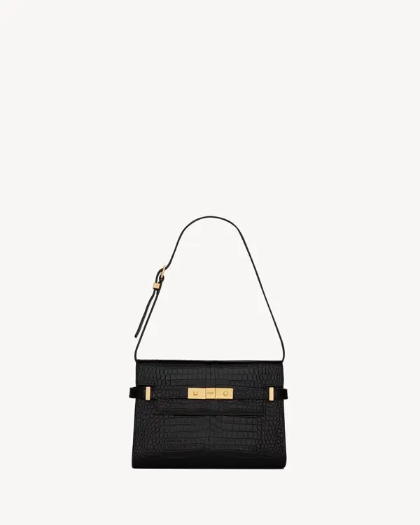 Saint Laurent Manhattan Crocodile Shoulder Bag