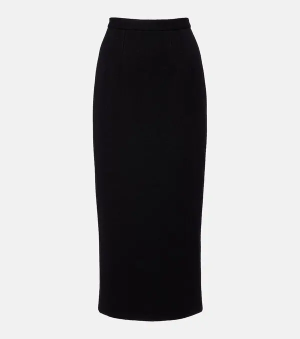 Dolce & Gabbana Virgin Wool Pencil Skirt - Black