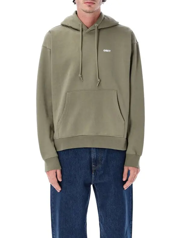 Obey World In Flames Premium Hoodie - Deep Lichen Green