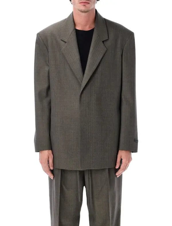 Fear Of God Chevron Wool Single-breasted Blazer - Iron Chevron