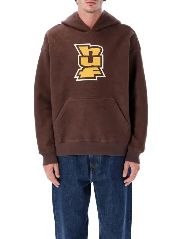 HUF Megablast Reverse Fleece Hoodie - Bison