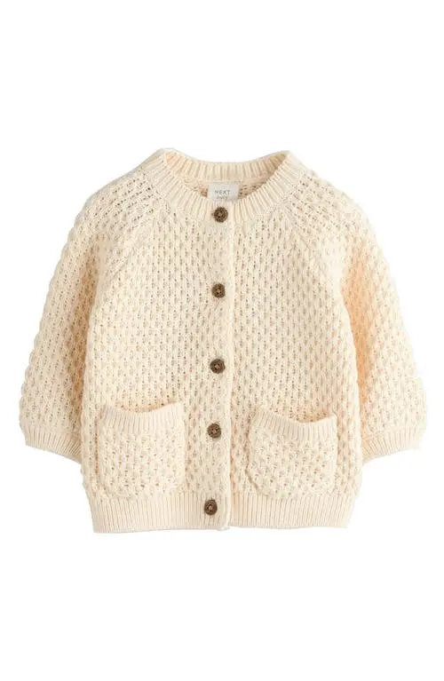 NEXT Rainbow Slogan Cotton Cardigan