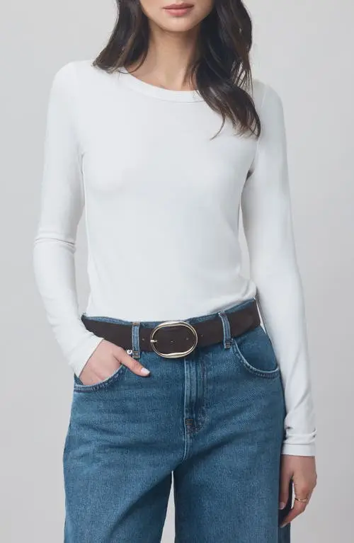 Splendid Long Sleeve Layering T-shirt - Snow
