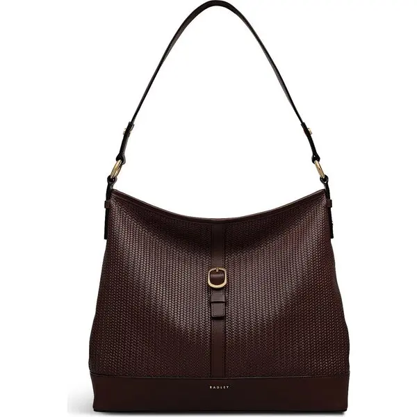 RADLEY Ebury Weave Ziptop Shoulder Bag - Mahogany