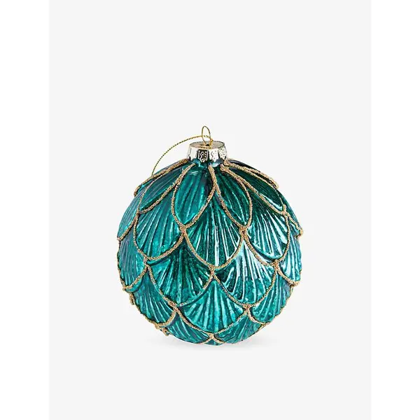 SELFRIDGES EDIT Pinecone Glass Christmas Bauble