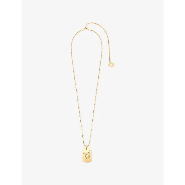 Maje Zodiac Plaque Metal Necklace - Sagittarius
