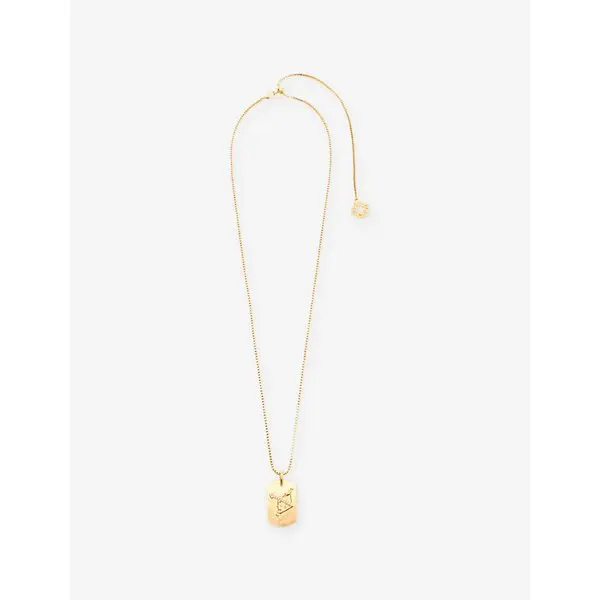 Maje Zodiac Plaque Metal Necklace - Scorpio