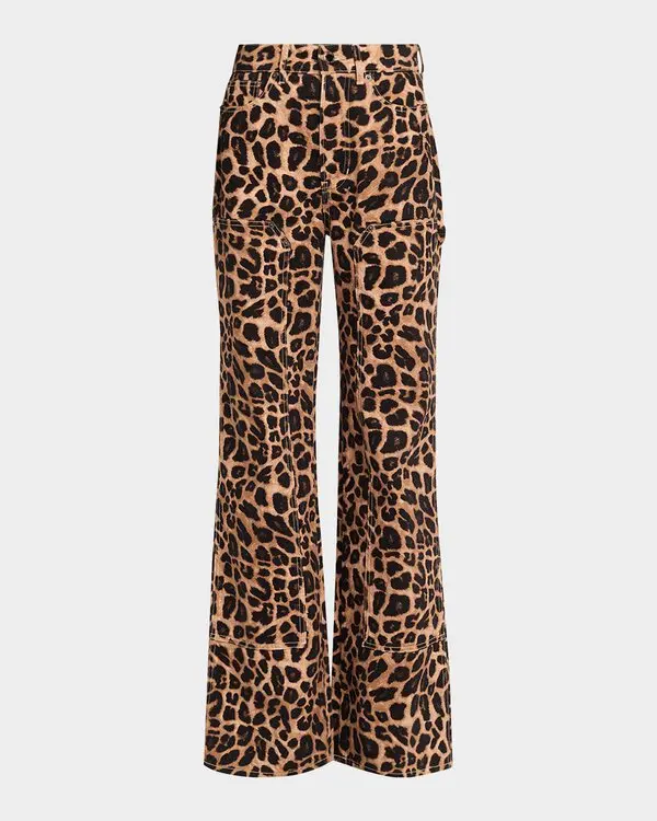 Veronica Beard Taylor Leopard Jeans