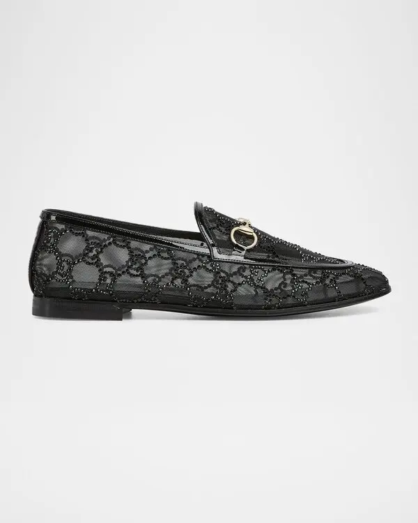 Gucci Gg Crystal Embellished Jordaan Loafers