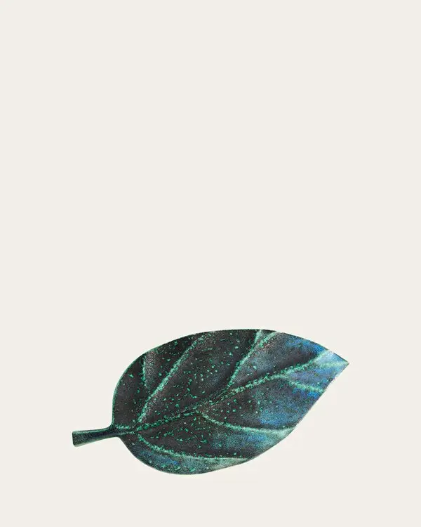 L'Objet Cenote Medium Leaf Platter - Green