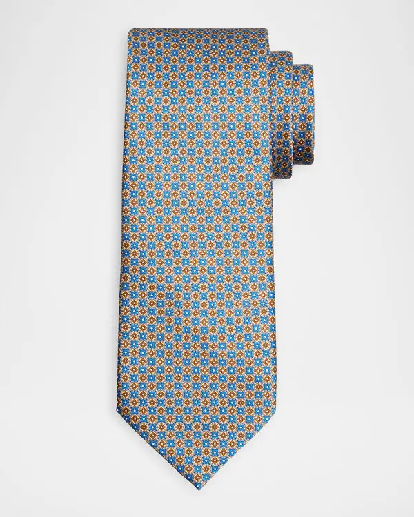 Stefano Ricci Connected Medallion Silk Neck Tie - Yellow