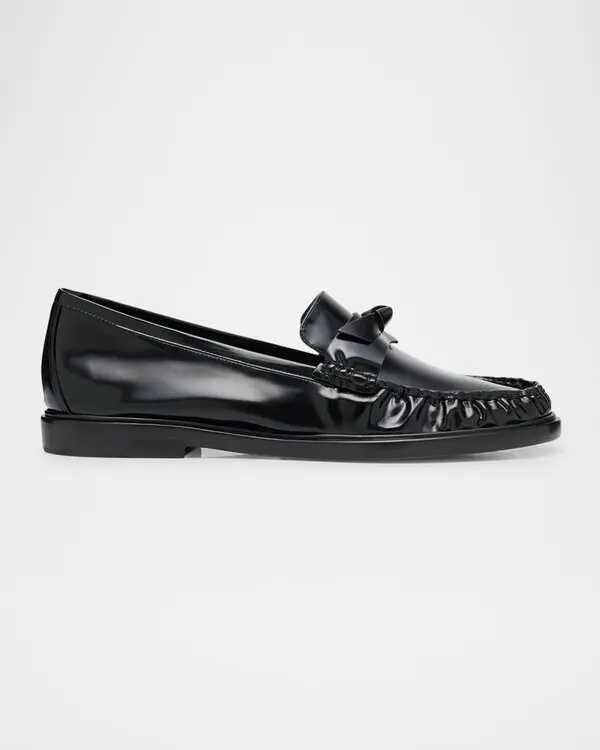 ALEXANDRE BIRMAN Clarita Leather Bow Loafers