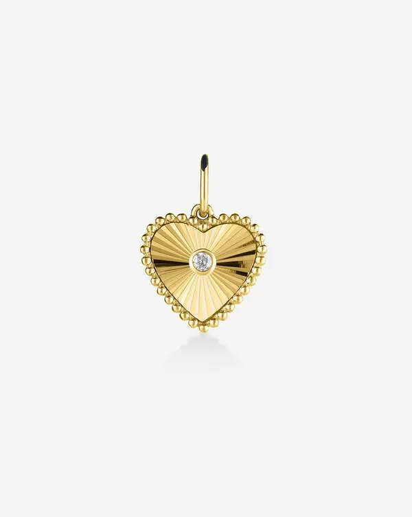 Ring Concierge Fluted Heart Diamond Pendant