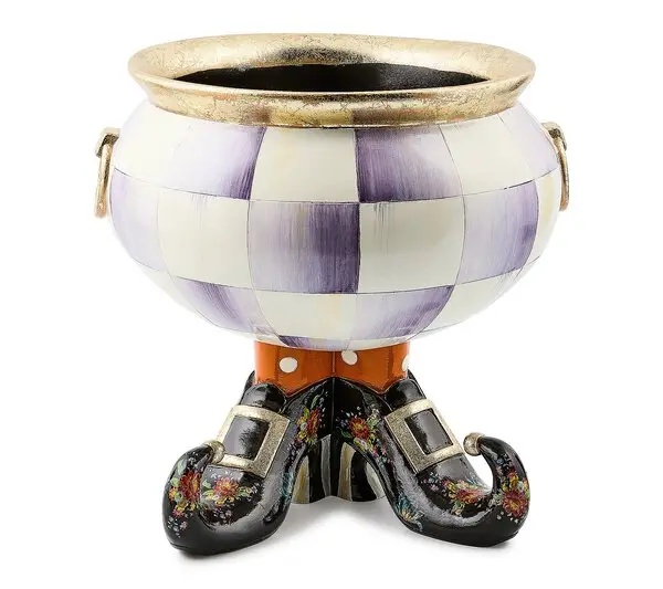 MACKENZIE-CHILDS Halloween Fergal Violet Check Auldron - One-color