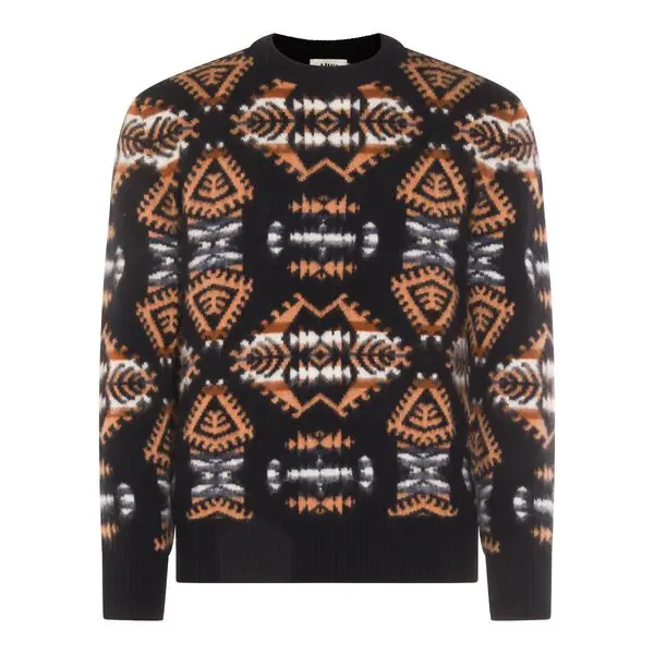 Altea Patterned Virgin Wool Sweater - Blue