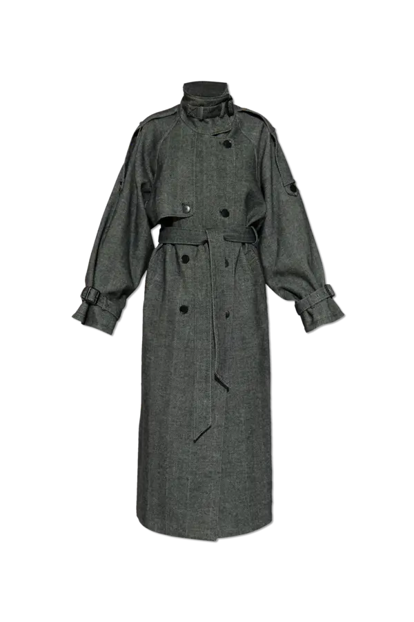 GESTUZ Gzavic Long Herringbone Pattern Coat