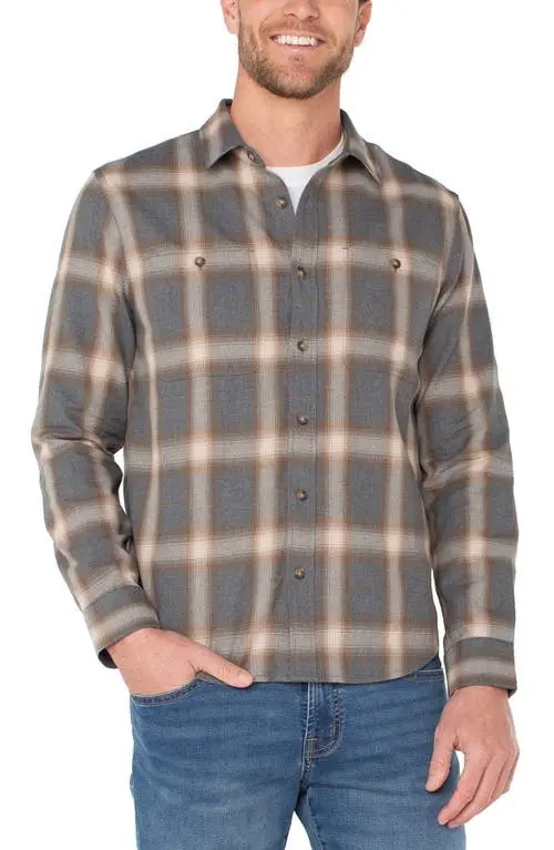 LIVERPOOL Plaid Double Pocket Button-up Shirt