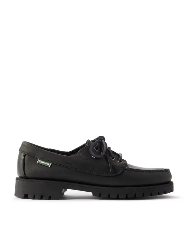 SEBAGO Askook Leather Boat Shoes - Black