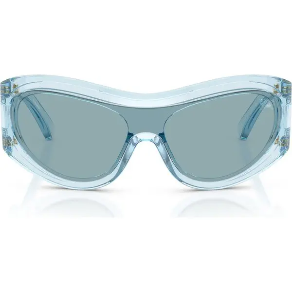 Burberry 138mm Irregular Shield Sunglasses - Winter Sky /blue