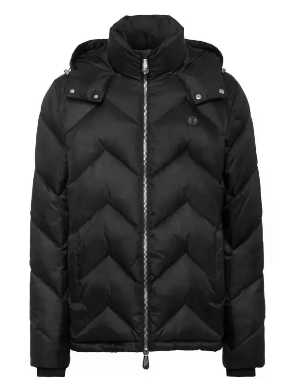 Philipp Plein Chevron-quilted Puffer Jacket
