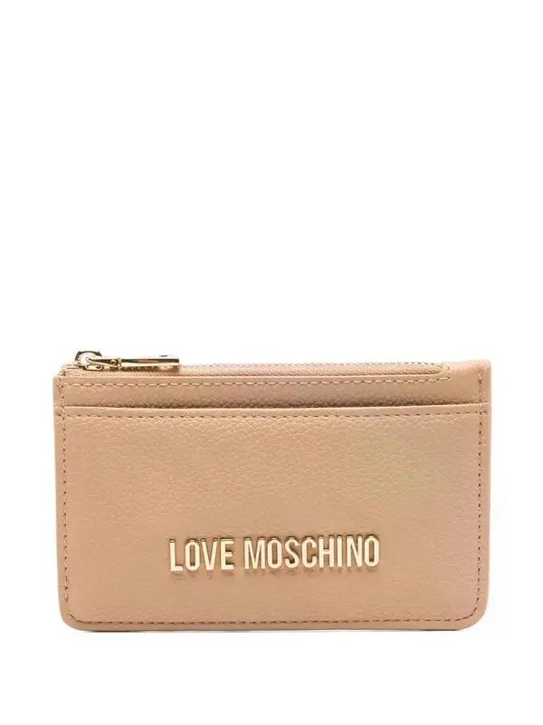 Moschino Logo-plaque Wallet - Neutrals