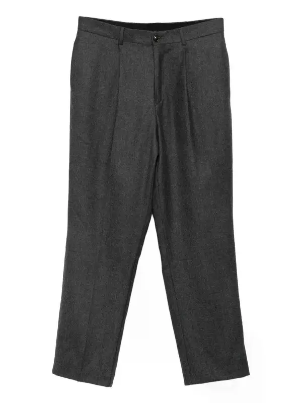 Eric Bompard Pleated Wool Cashmere Blend Trousers