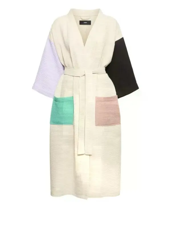 HAY Pocket Waffle Bathrobe - Neutrals