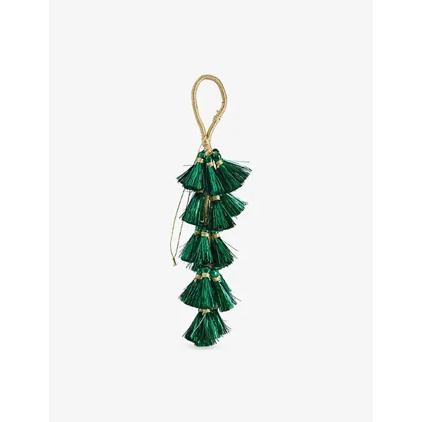SELFRIDGES EDIT Mini Multi Tassels Foil Christmas Decoration