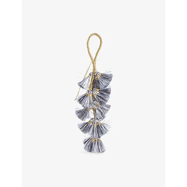 SELFRIDGES EDIT Mini Multi Tassels Foil Christmas Decoration