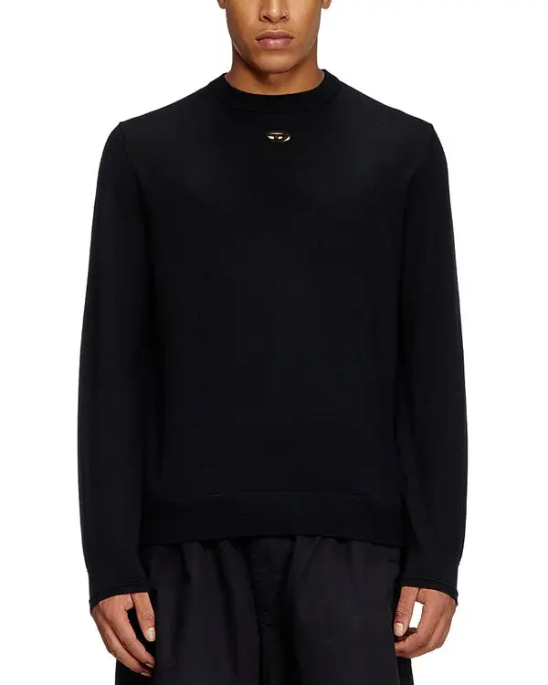 Diesel Valiam Crewneck Wool Sweater - Deep/black