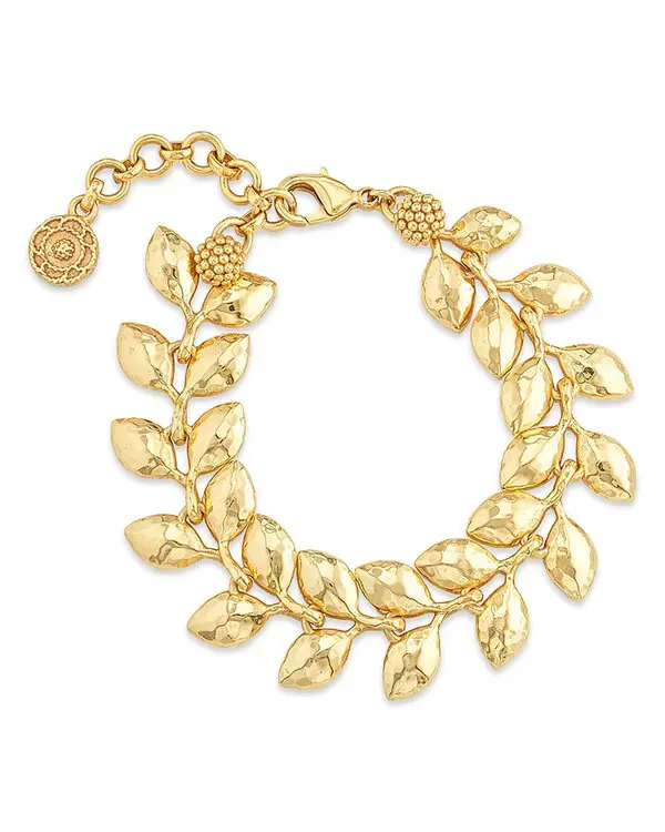CAPUCINE DE WULF Golden Laurel Link Bracelet