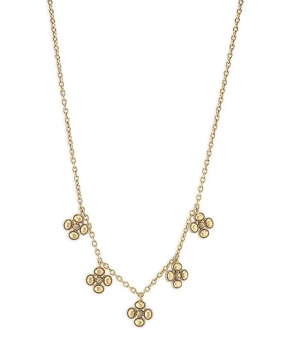 CAPUCINE DE WULF Berry Clover Multi Station Necklace