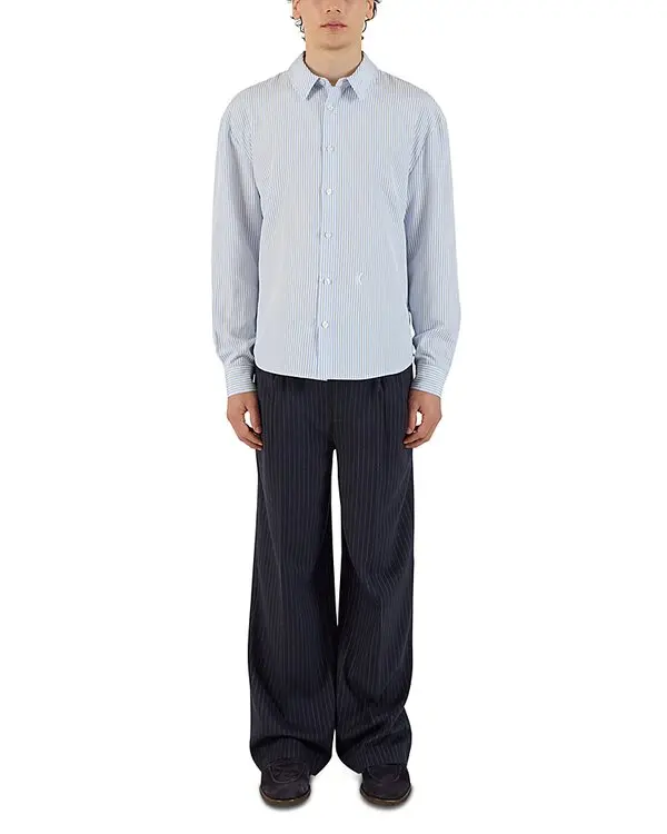 KROST Embroidered Stripe Button Down Shirt