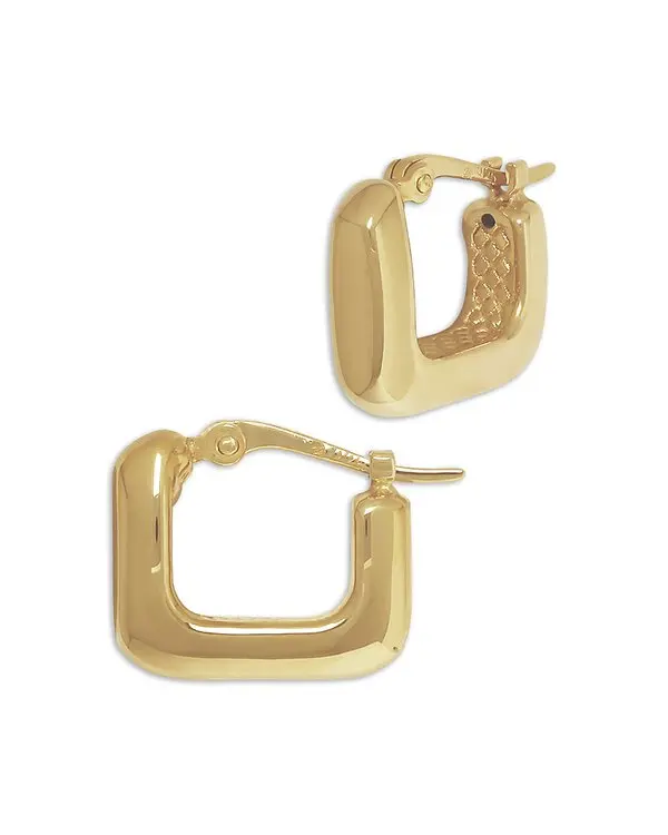 Bloomingdale'S 14k Yellow Chunky Square Huggie Hoop Earrings