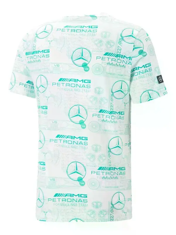 PUMA Mapf1 Mercedes Aop All-over-print T-shirt - White