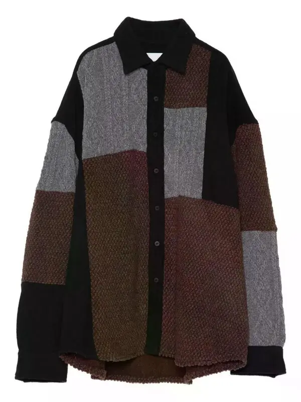 YOSHIOKUBO Patchwork Buttoned Shirt