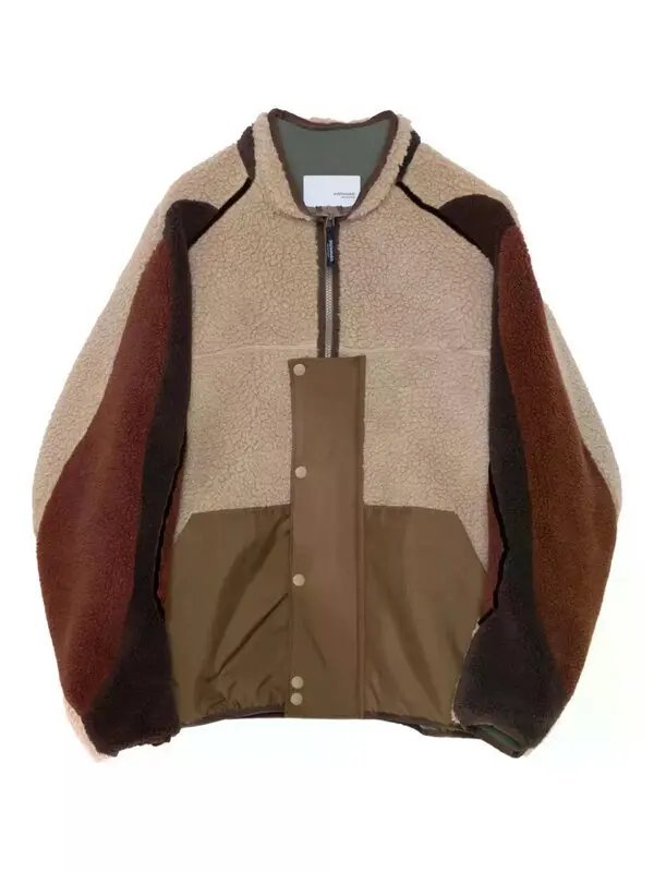 YOSHIOKUBO Panelled Zip Jacket - Brown