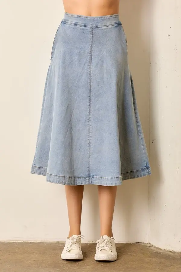 JUPE NYC Drew A-line Midi Skirt