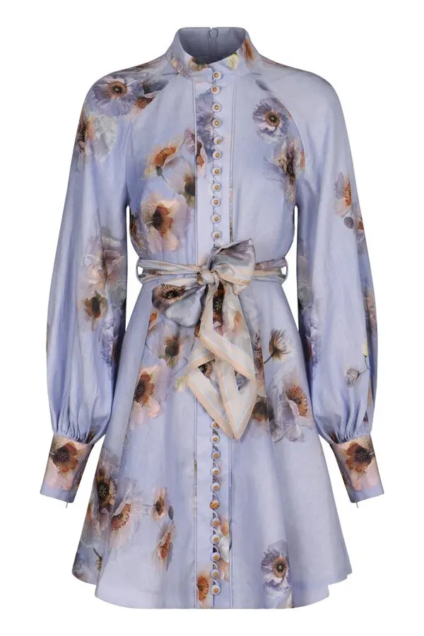 Zimmermann Hypnotic Mini Dress With Buttons - Multicolor