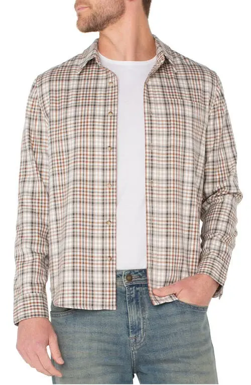 LIVERPOOL Plaid Button-up Shirt - Khaki/rust Multi